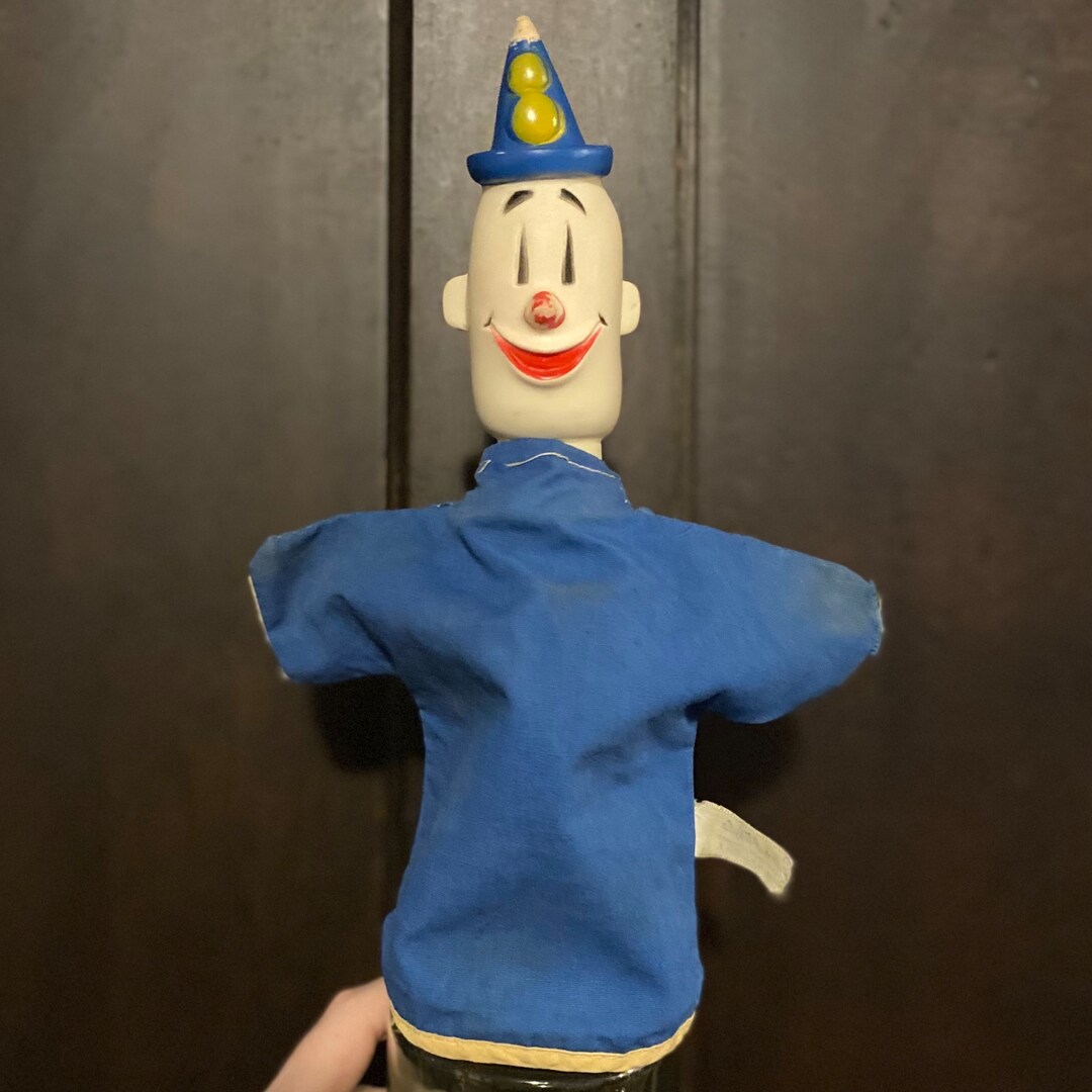 Vintage Clown Hand Puppet Toy - Etsy