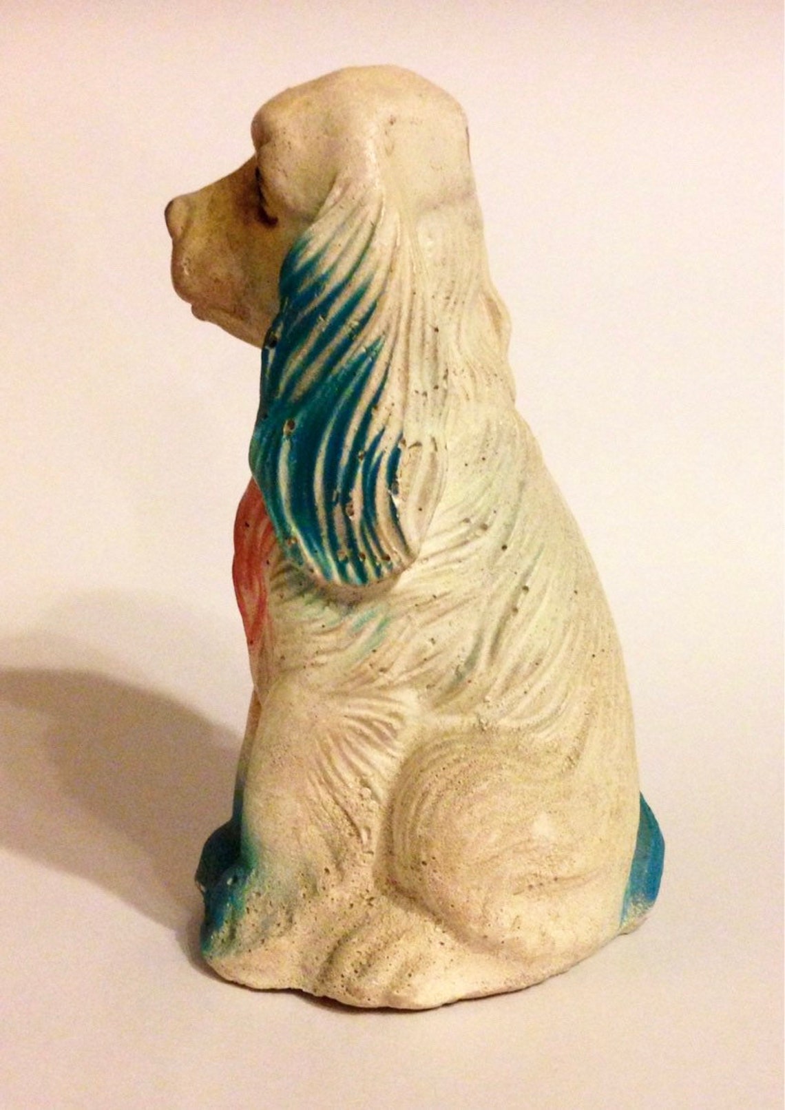 Vintage Chalkware Spaniel Dog - Etsy