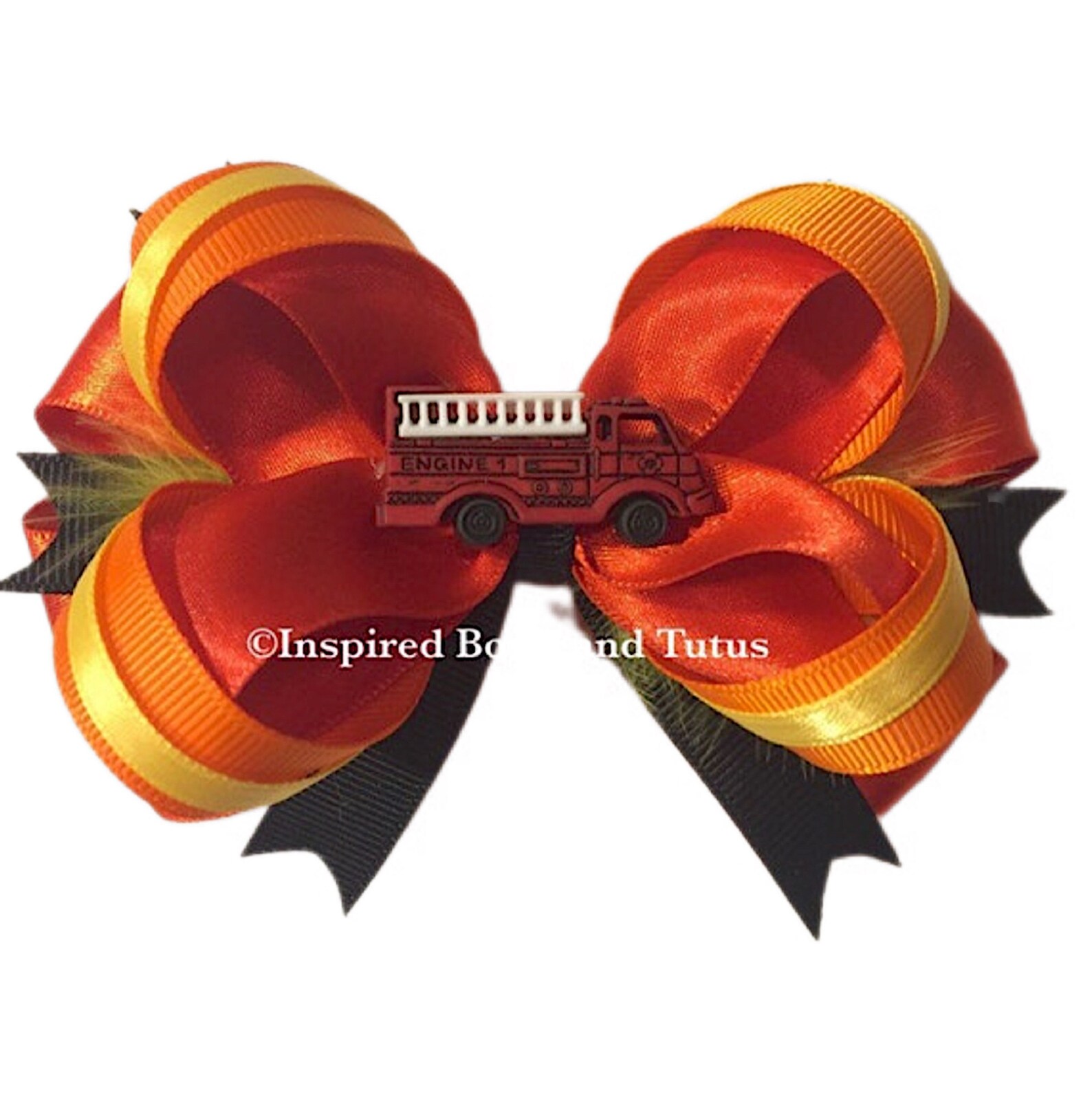 Firefighter Inspired Hair Bow - Etsy