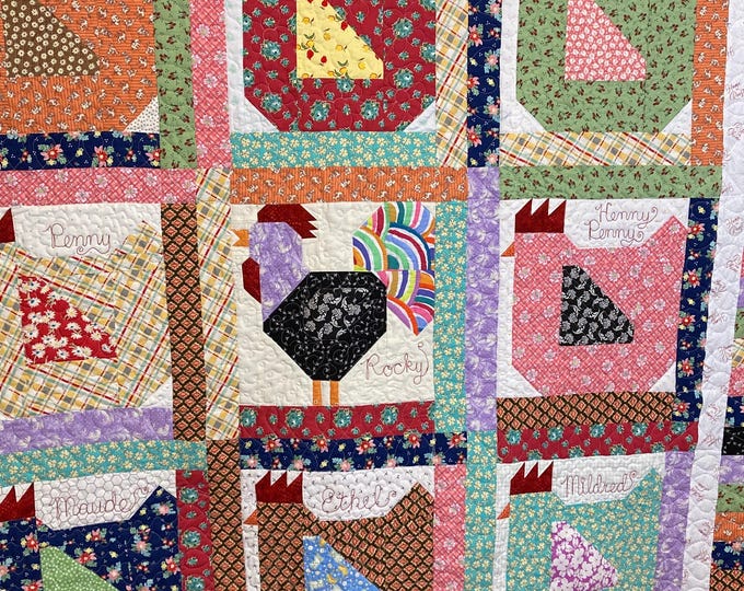 Hen House Quilt/lori Holt Pattern Quilt/mama Hen/rise and Shine Rooster ...