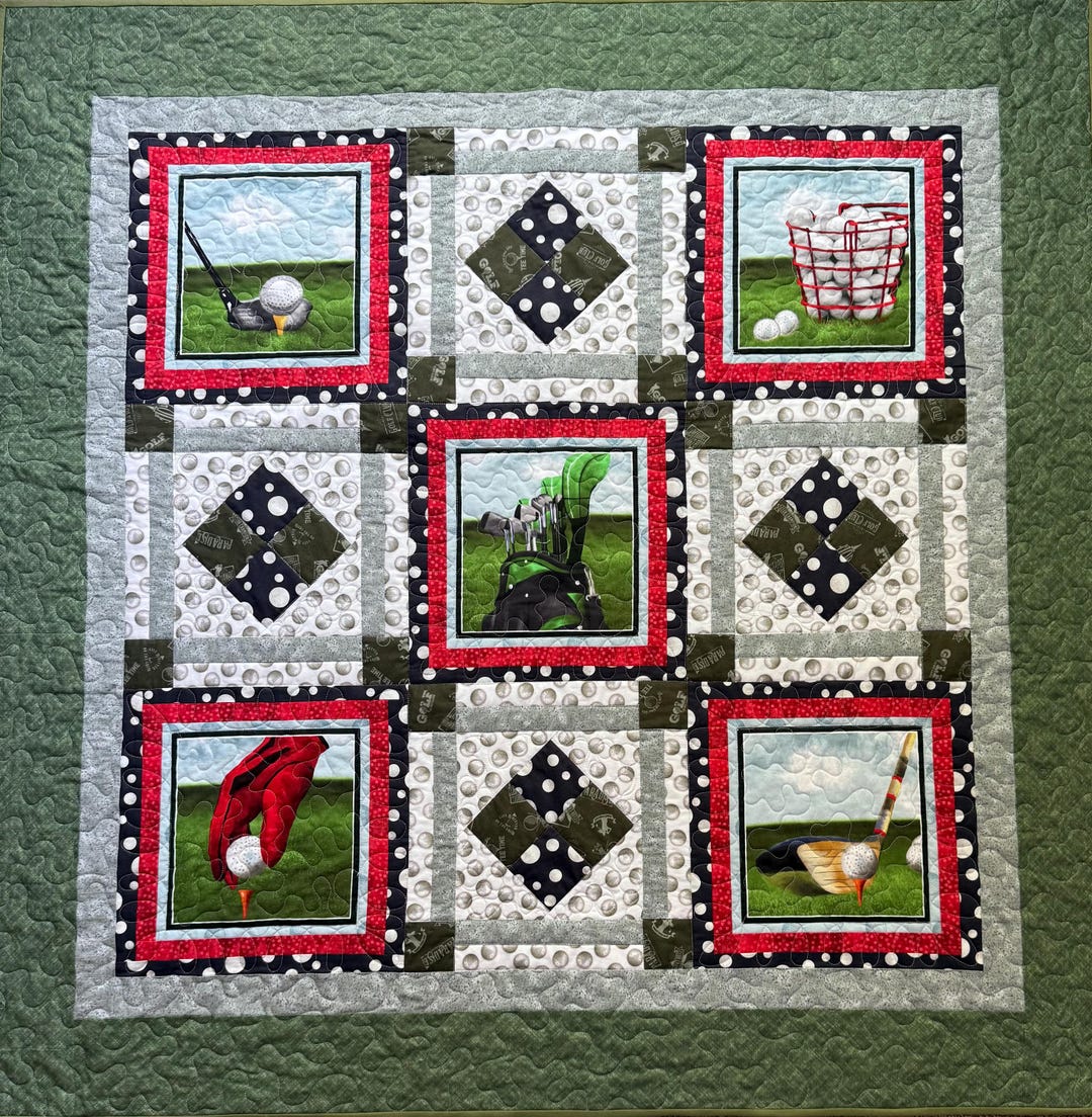 Handmade Golf Quilt: Sports Lap Throw - Golfer Gift - Etsy