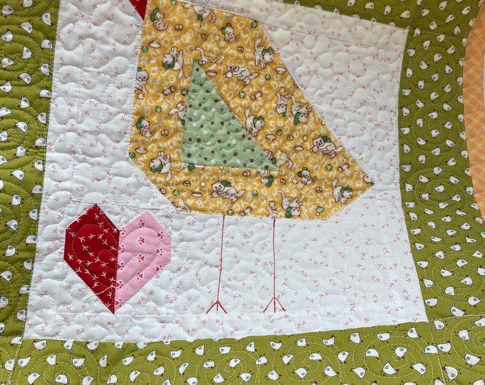 Here Chick Chick Quilt/quilts for Sale/lori Holt Baby Chick Block ...
