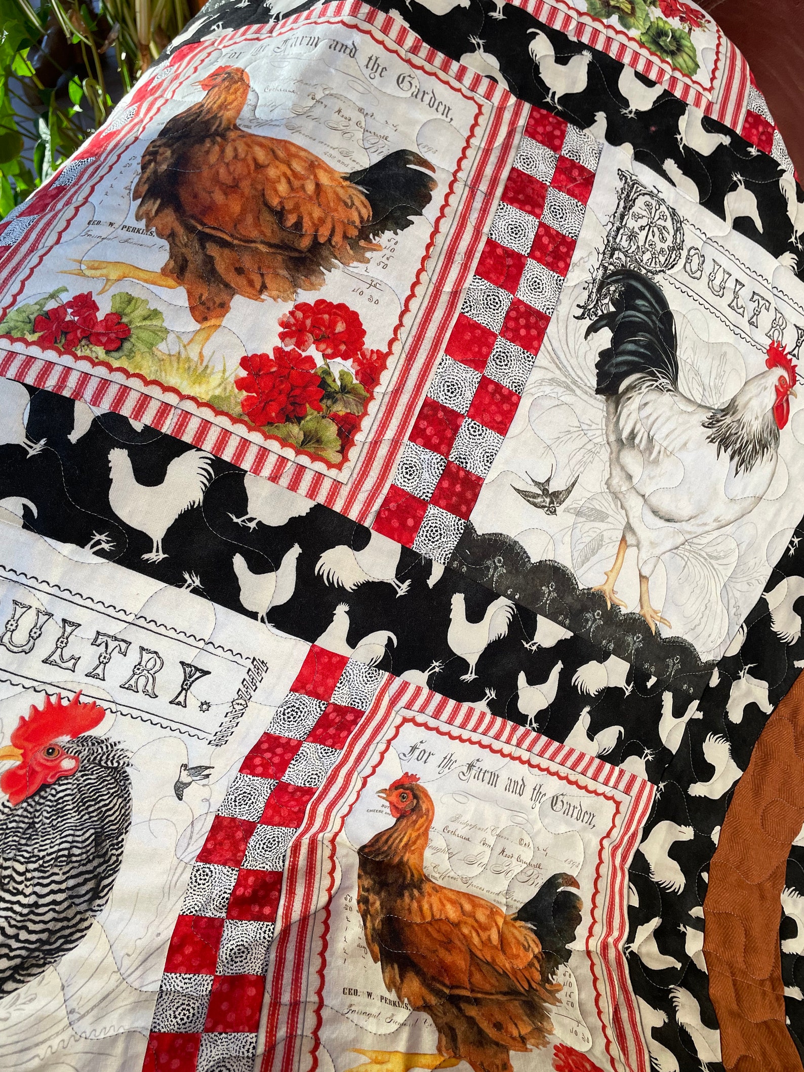 Chicken Quilt2/quilt for Sale Handmade/handmade Quilt/throw Quilt/farm ...