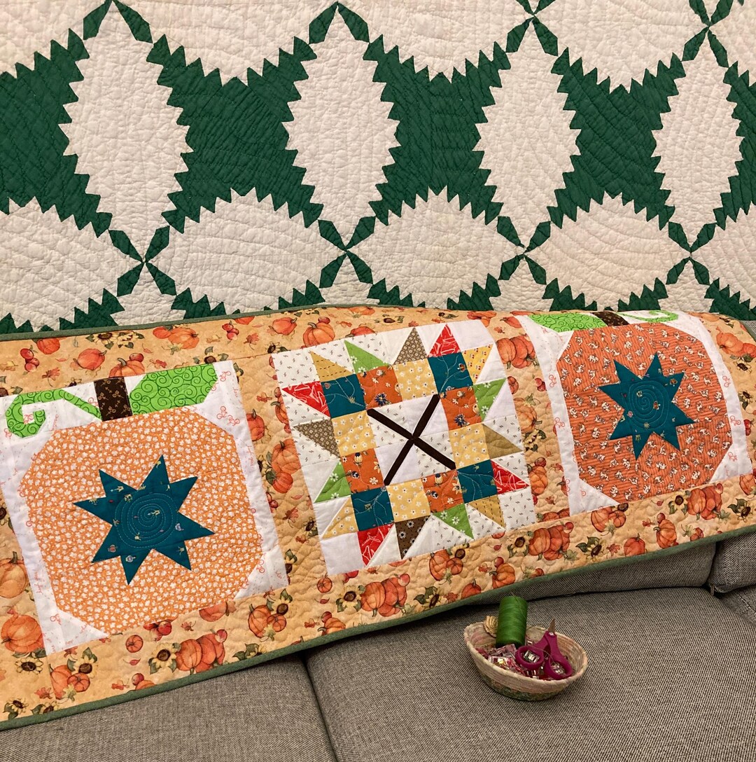 Fall Fun Table Runner/quilted Table Runner/fall Table Linens/lori Holt ...