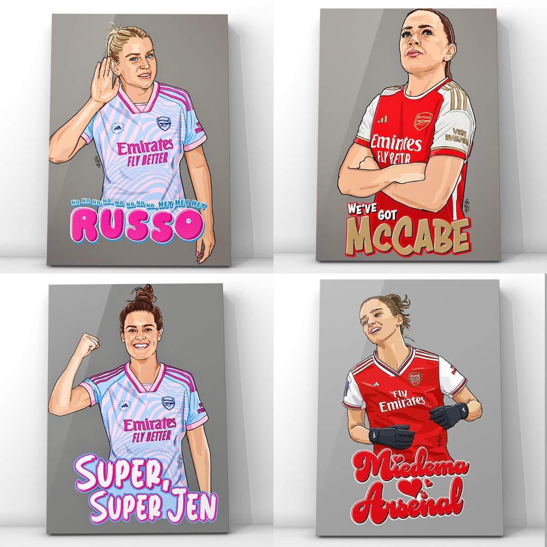 Super Arsenal Art Pack 4 X A4 Prints With Free Sticker - Etsy