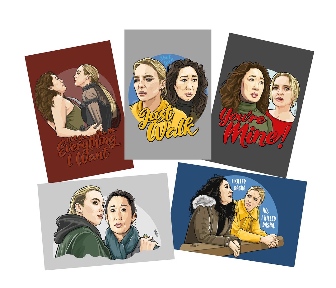 Killing Eve Art Pack (5 Postcard Sized Prints) - Etsy