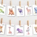 Animal Alphabet Cards ABC Flashcards Watercolor A-Z Flash - Etsy