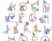 Animal Alphabet Poster Watercolor ABC Homeschool Chart | Etsy