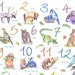 Woodland Animals Numbers Poster Watercolor Nursery Art - Etsy