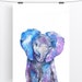 Baby Elephant Art Watercolor Painting Baby Boy Nursery | Etsy