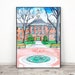 Miami University Ohio Art Print Watercolor Painting Oxford | Etsy