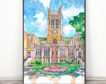 Boston College Print - Etsy