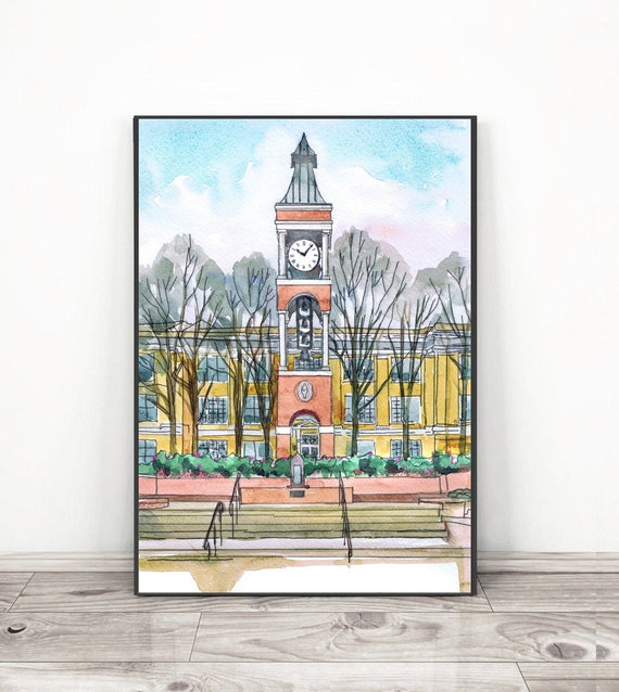 Sam Houston State University Art Print Huntsville Texas Wall - Etsy