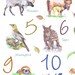 Woodland Animals Numbers Poster Watercolor Nursery Art - Etsy
