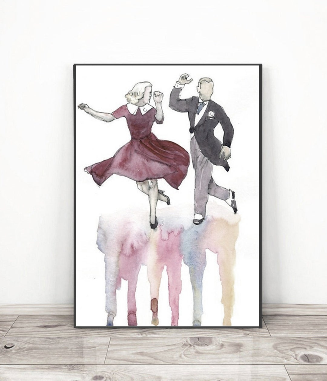 Tap Dance Art Retro Dancing Print Watercolor Poster Pop Culture Print ...