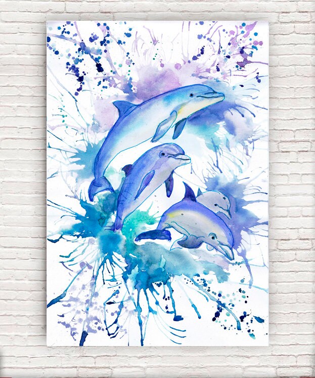 Dolphin Painting Abstract
