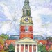 Wake Forest University Art Print, Winston-salem Cityscape Wall Art ...
