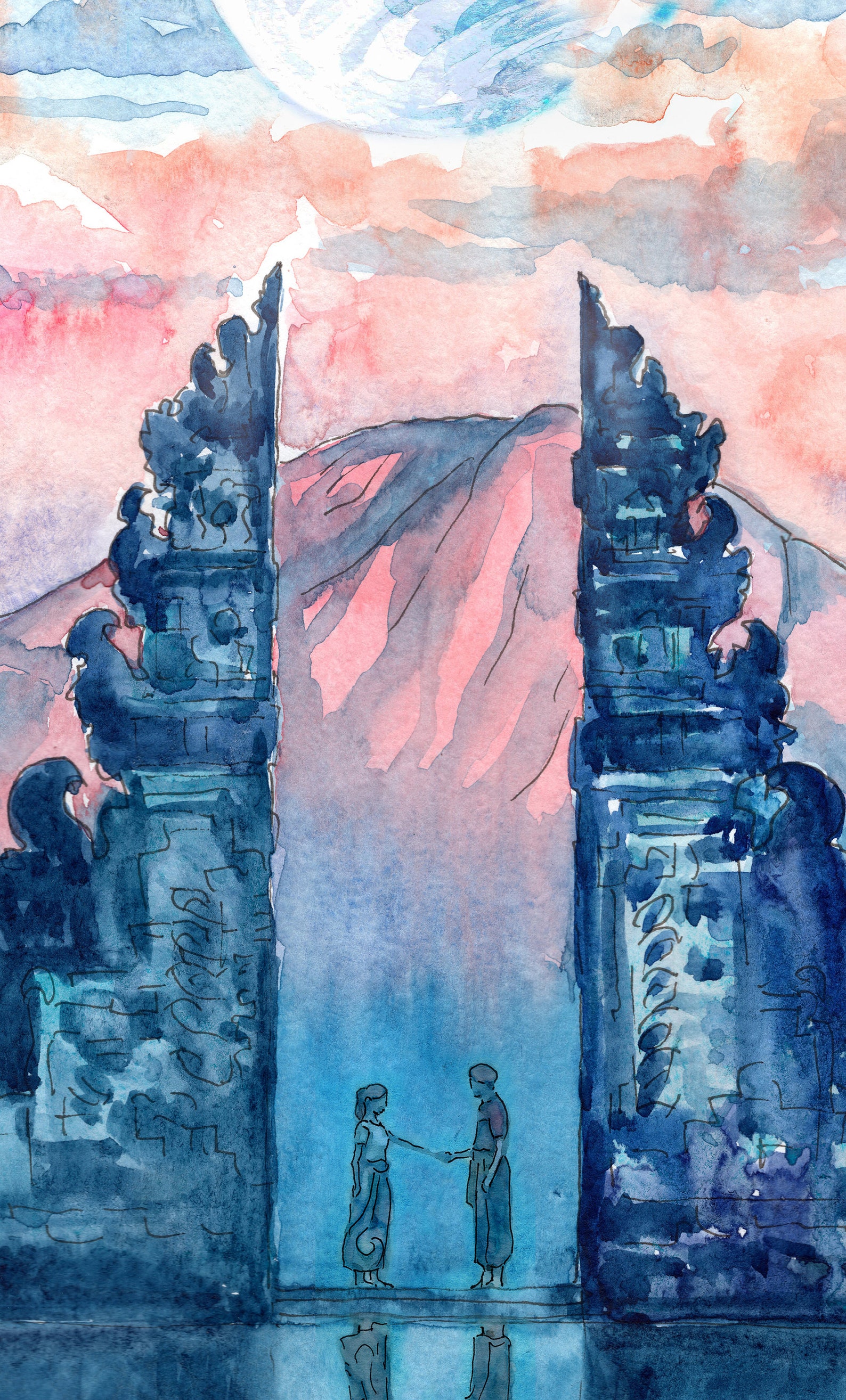 Bali Art Indonesia Wall Art Print Bali Gate of Heaven - Etsy