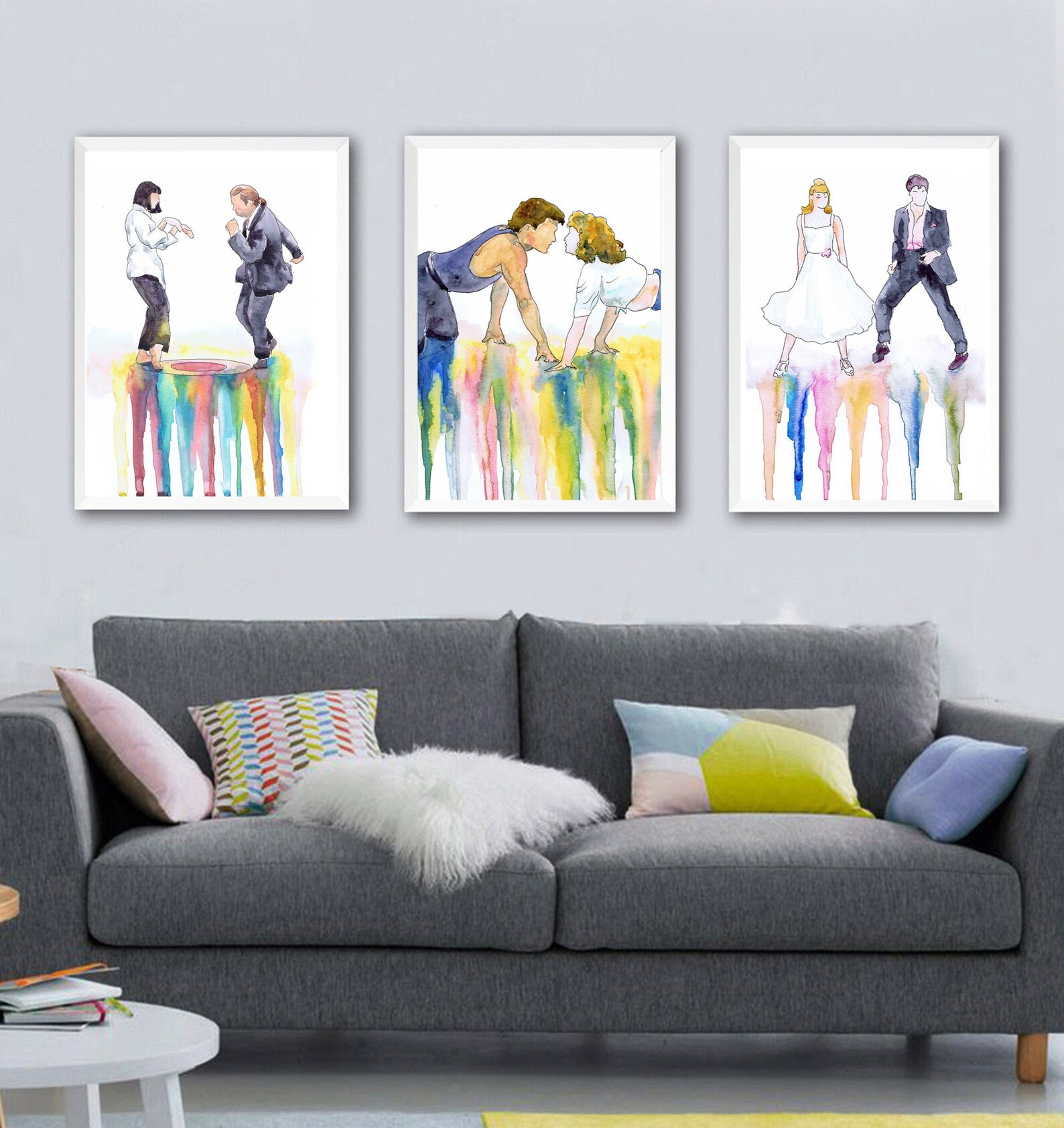 Set of 3 Dancing Pop culture Wall Art Prints Dance studio | Etsy