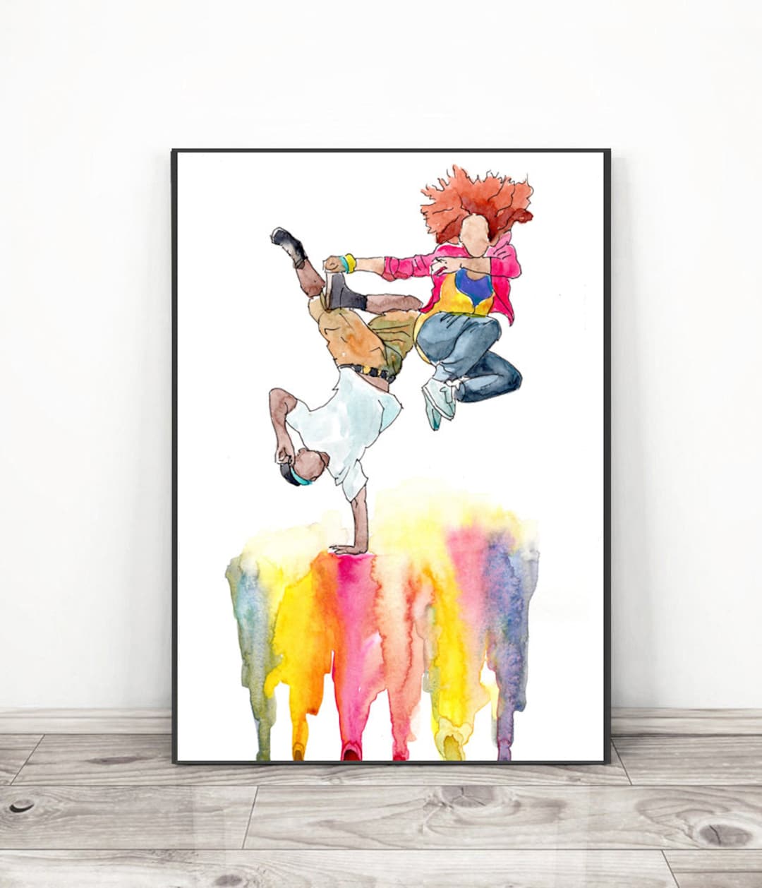 Hip Hop Dance Art Print Watercolor Modern Dance Poster Pop Culture ...