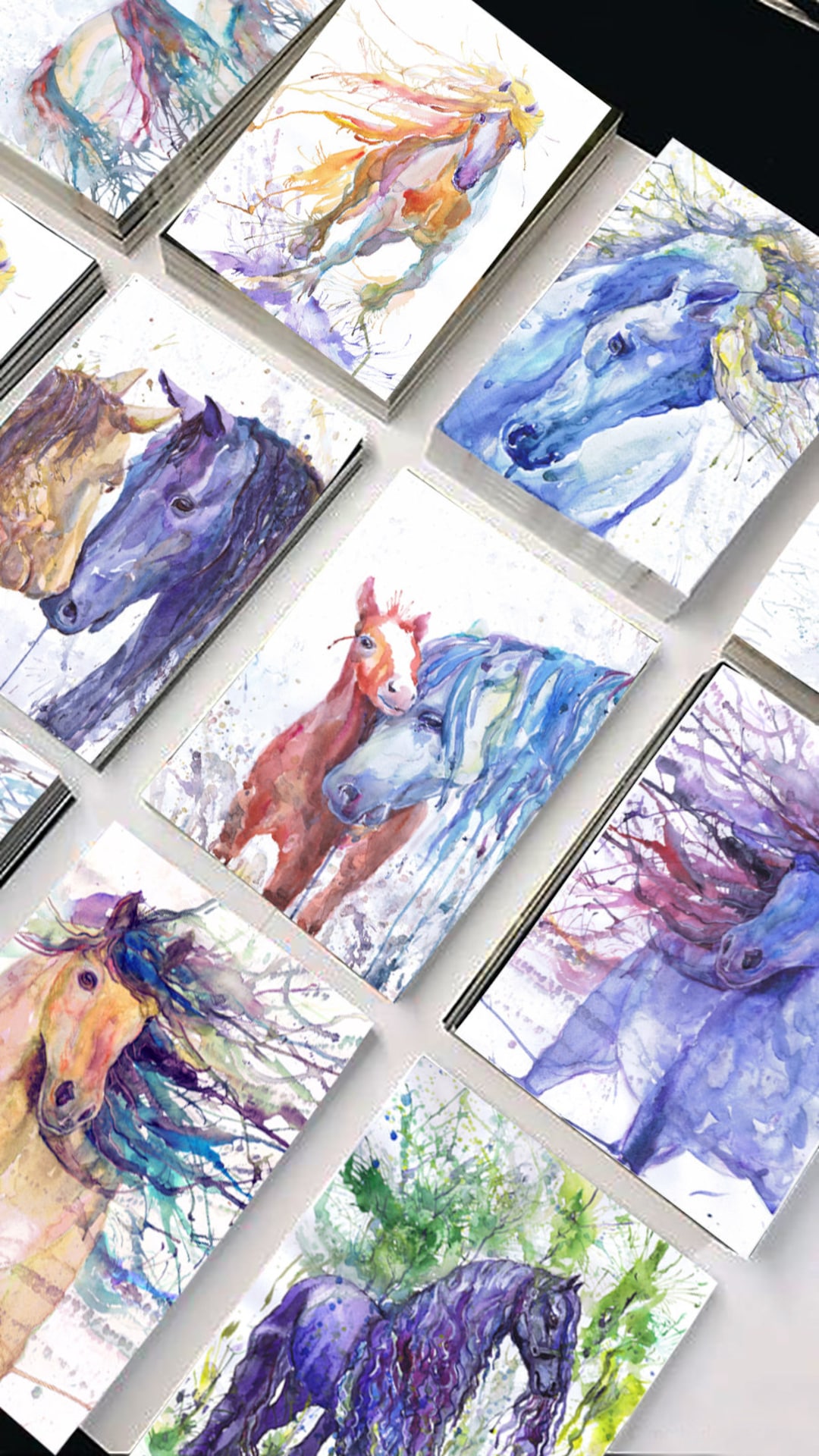Horse Postcards Set of 5 Postcrossing Cards Art Postcards - Etsy
