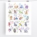 Woodland Animals Numbers Poster Watercolor Nursery Art - Etsy