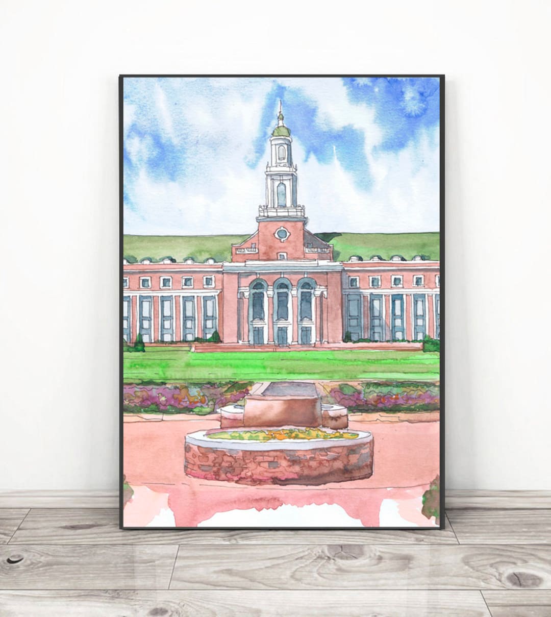 Oklahoma State University Art Print, Watercolor Painting, Abstract ...