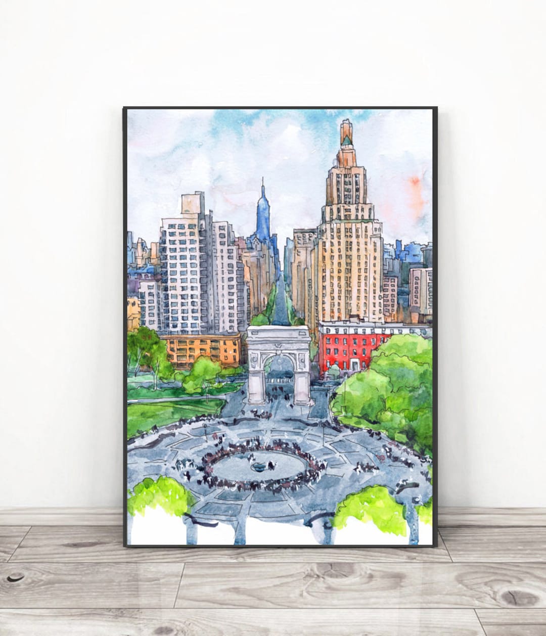 New York University Art, NYC Wall Art - Washington Square Skyline ...