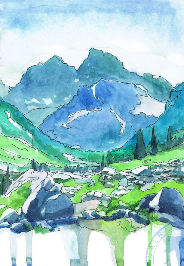 Grand Teton National park Poster Mountains Wall Art Print | Etsy