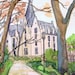 Northwestern University Art Print, Evanston Wall Art Watercolor ...