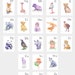 Animal Alphabet Cards ABC Flashcards Watercolor A-Z Flash - Etsy
