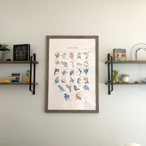 Sea Creatures Alphabet Poster ABC Animals Watercolor Alphabet Nursery ...