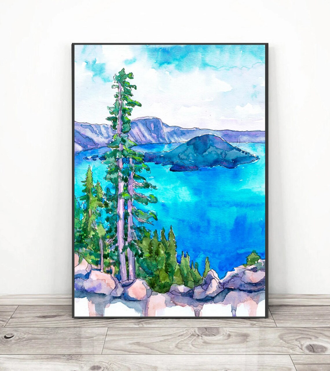 Oregon Art Prints Set of 3, Watercolor Landscape Painting, Travel ...