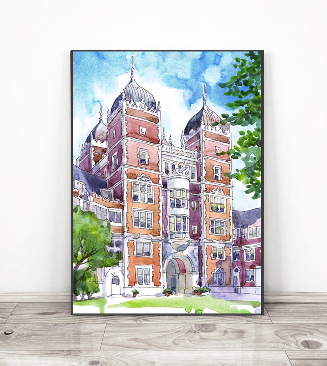 University of Pennsylvania Art, Upenn Poster City Watercolor Painting ...