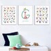Woodland Animals Numbers Poster Watercolor Nursery Art - Etsy
