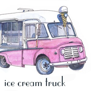 Transportation - 26 Fine Art Note Cards Alphabet, Car Prints Watercolor ...