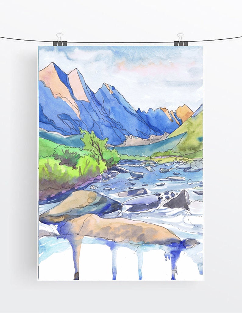 Alaska National Parks Set of 3 Prints Watercolor Painting - Denali ...
