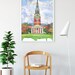 Wake Forest University Art Print, Winston-salem Cityscape Wall Art ...
