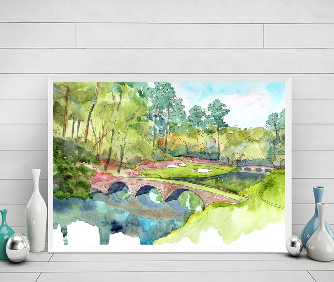 Augusta Golf Course Watercolor Print: Georgia Travel Art - Etsy