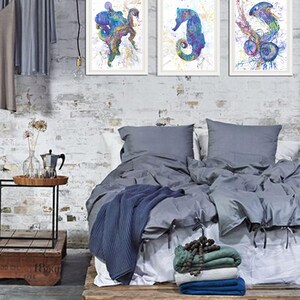 Under the Sea Life Prints Watercolor Painting Ocean Theme - Etsy