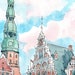 Riga Art Print, Latvia Poster European City Wall Art Europe Print ...