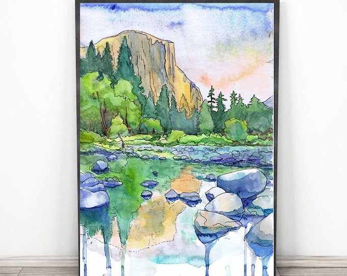 Oregon Art Prints Set of 3, Watercolor Landscape Painting, Travel ...