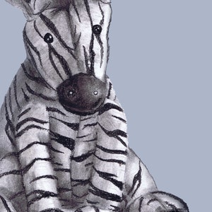 Zebra Art Print Zoo Animals for Boy Nursery Animal Print - Etsy
