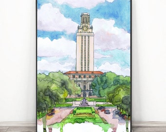 University of Texas Tower - Etsy