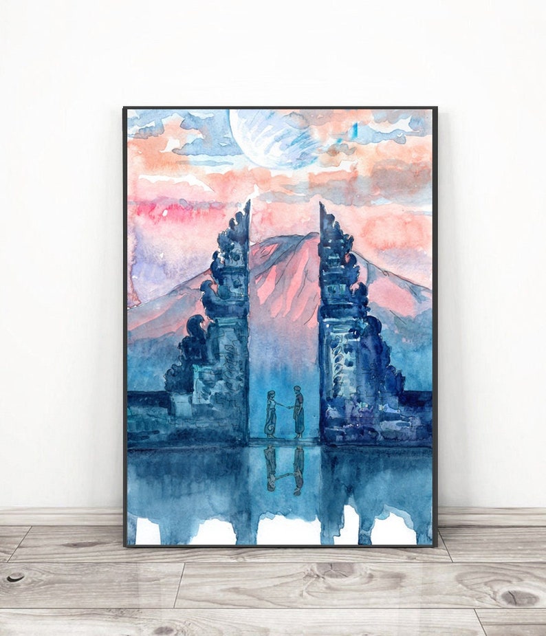 Bali Art Indonesia Wall Art Print Bali Gate of Heaven - Etsy