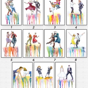 Set of 3 Dancing Pop Culture Wall Art Prints, Dance Studio Decor ...