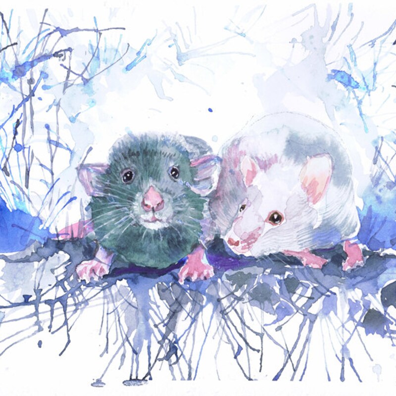 Rat Painting - Etsy