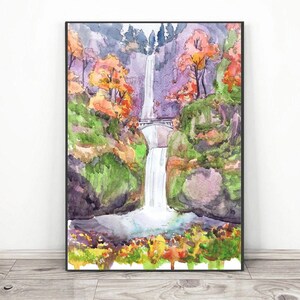 Oregon Art Prints Set of 3, Watercolor Landscape Painting, Travel ...