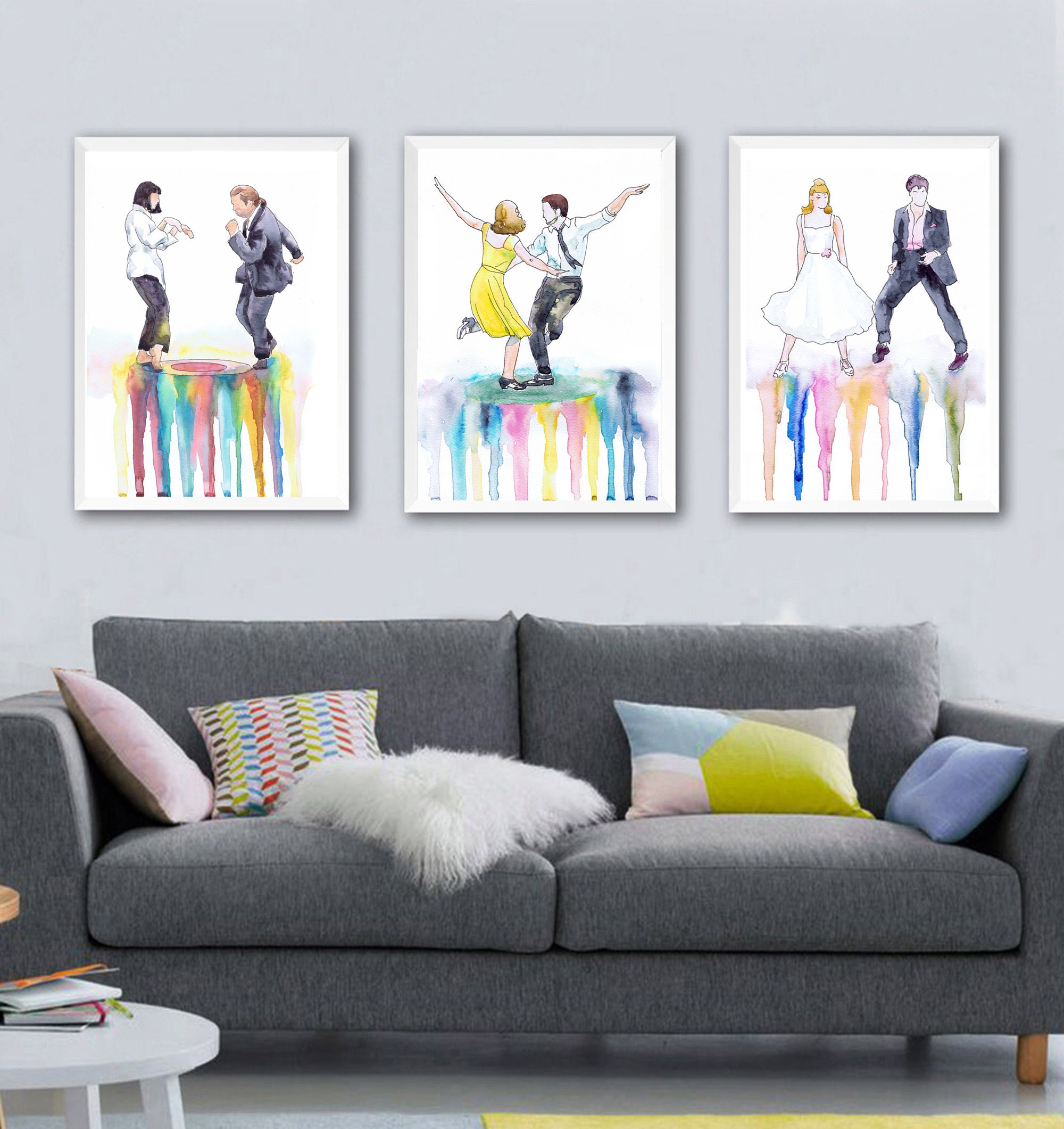 Set of 3 Dancing Pop culture Wall Art Prints Dance studio | Etsy