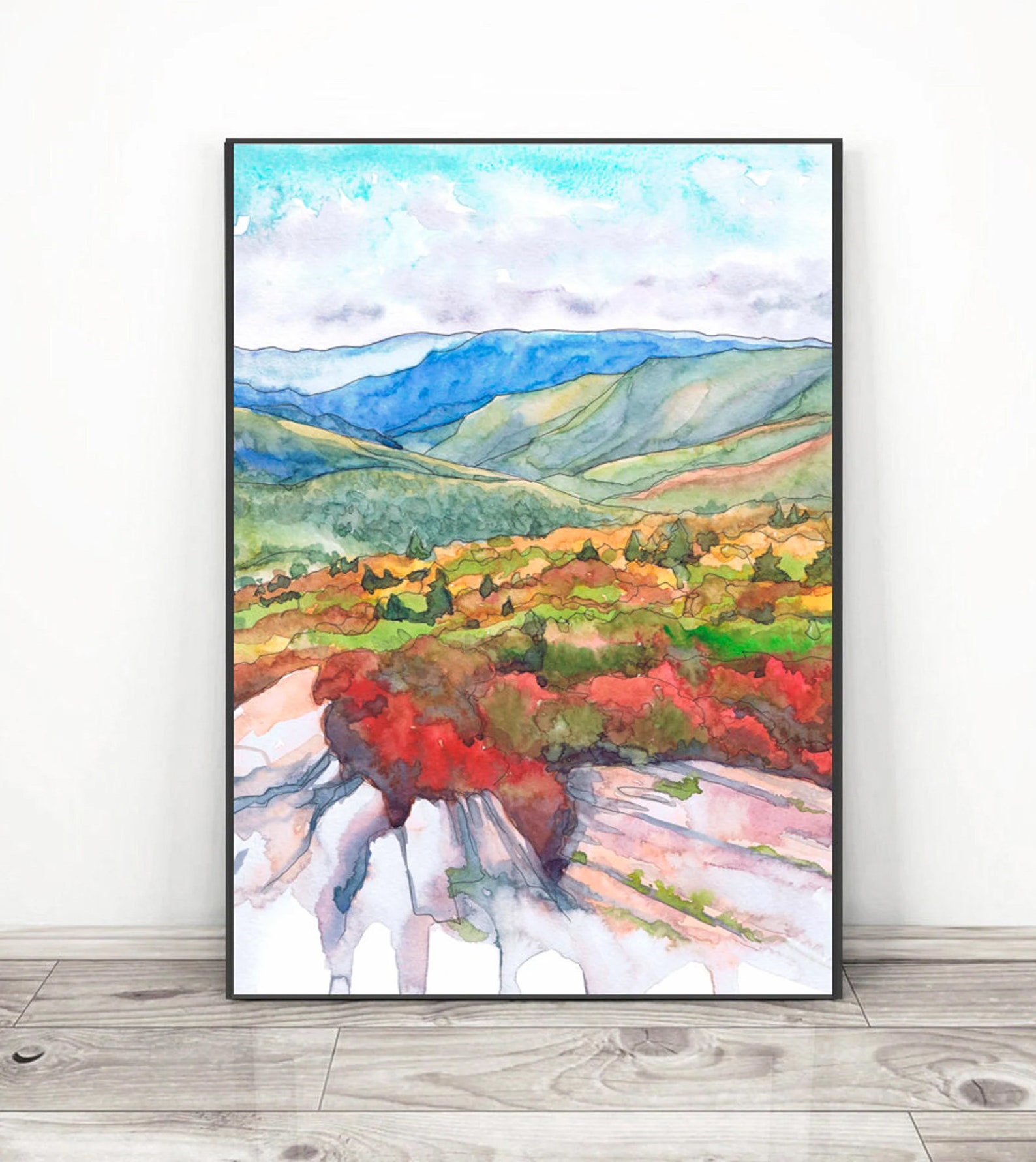 Oregon Art Prints Set of 3, Watercolor Landscape Painting, Travel ...